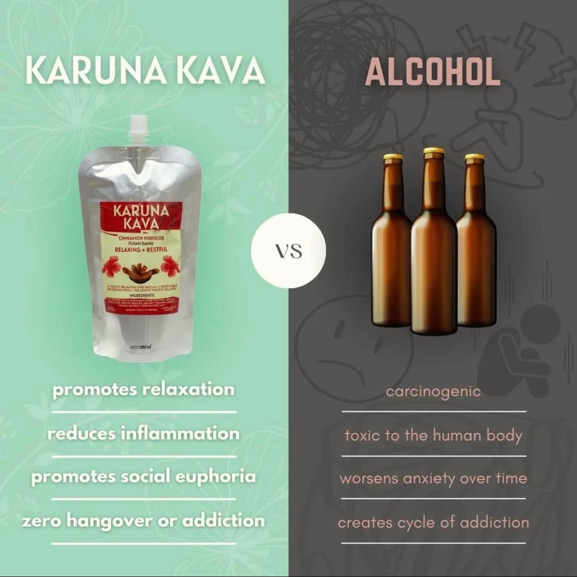 Enjoy Non-Alcoholic Ready to Drink Noble Kava – Karuna Kava